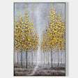 Elegant Gold Tree Oil Painting Handcrafted Luxury Wall Art