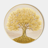 Original Handmade Gold Tree Painting Elegant Textured Wall Art deocr