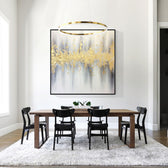 Gold Forest Abstract Painting with Modern Texture