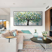 Large Hand-Painted Tree Canvas Painting