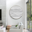 3D Minimalist Round Textured Wall Art Nordic Ocean Decor