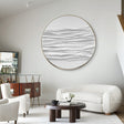 3D Minimalist Round Textured Wall Art Nordic Ocean Decor