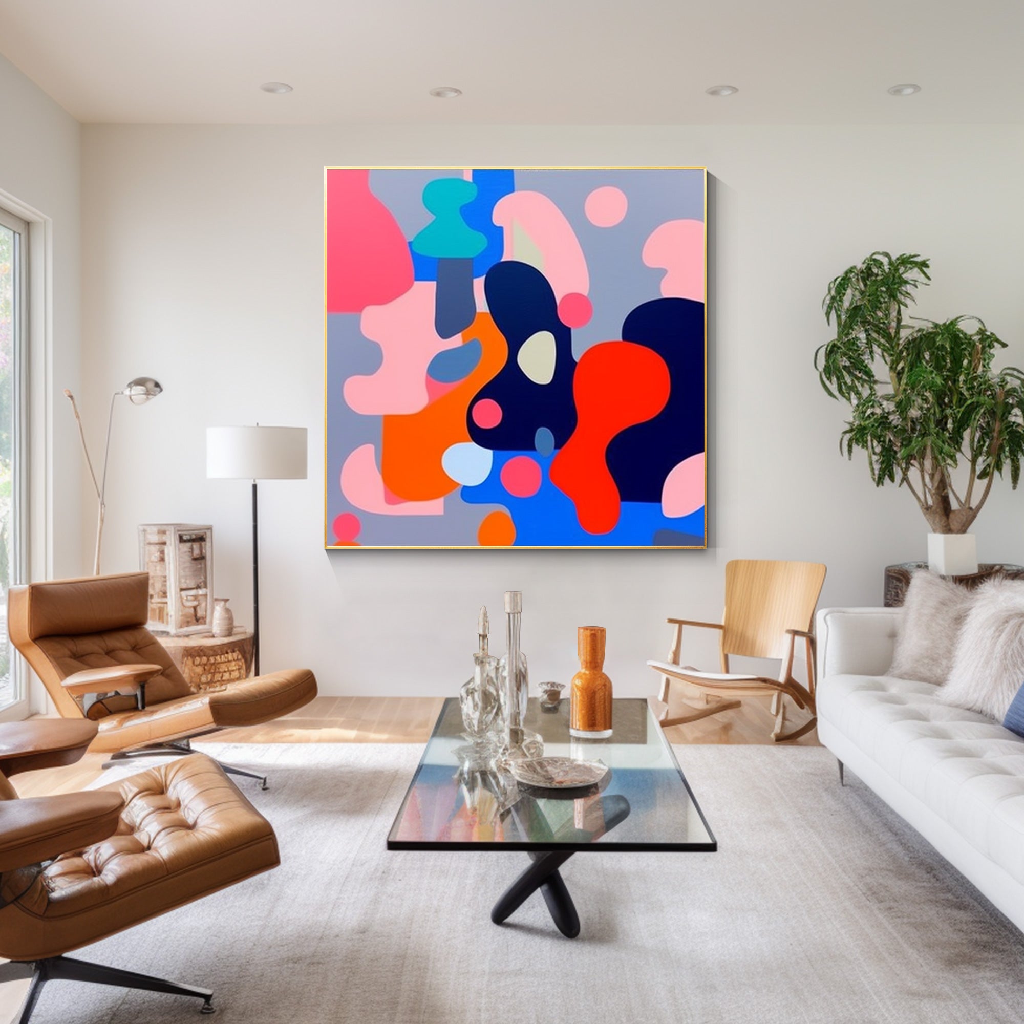 Organic Shape Graffiti Pop Art Painting