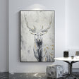 Original Hand-Painted Stag Canvas Wall Art – Elegant Nature Painting