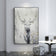 Original Hand-Painted Stag Canvas Wall Art – Elegant Nature Painting