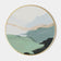 Green Abstract Landscape Painting – Round Wall Art for Home Decor