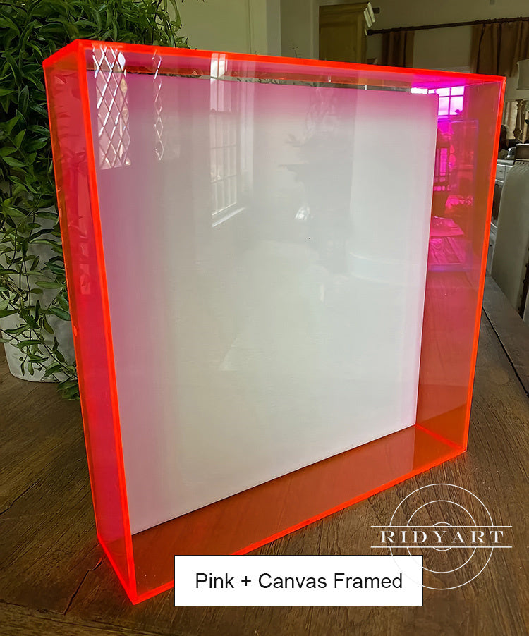 Color Acrylic Canvas Box Frame – Wall Hanging Art Frame Custom Sizes